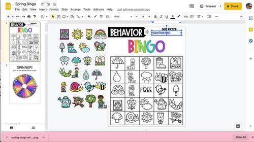 Classroom Management Bingo - Behavior Bingo - Digital- Spring | TPT