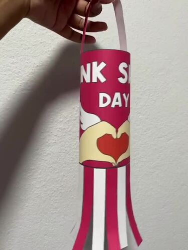 Pink Shirt Day Windsock Craft | Anti bullying Coloring Art Project ...