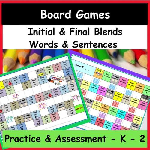 Board Games – Initial & Final Blends – Words & Sents. – Pract. & Asset ...