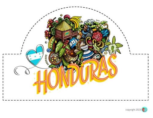 HISPANIC HERITAGE HONDURAS HATS | COLOR CUT AND PASTE HAT ACTIVITY ...