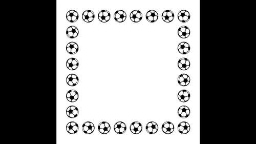 Soccer Ball Vector 6 Frames - Decorative Printables - SVG Clipart Download