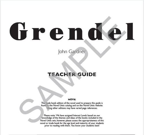 Grendel Novel Units® Teacher Guide Novel Study | TPT