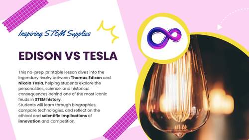 Edison vs Tesla Worksheets & Activities | The War of the Currents & AC/DC