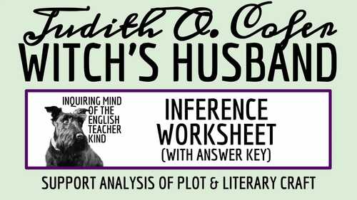 "The Witch's Husband" by Judith Ortiz Cofer Literary Analysis Worksheet ...