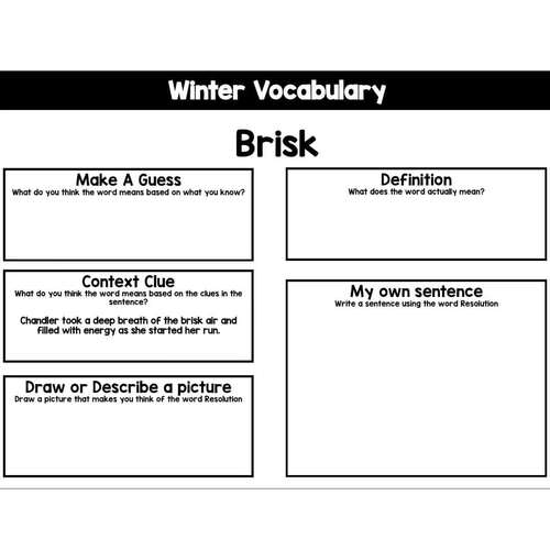 No Prep Winter Language Activities by Passport Speech | TPT