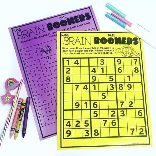 BRAIN BOOMERS BUNDLE | Enrichment NO PREP | Distance Learning | TpT