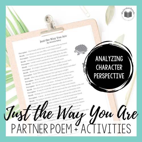 Just the Way You Are | Partner Perspective Poem + Activities by ...