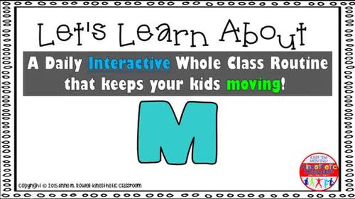 Interactive Alphabet and Letter Sound Practice Slideshow Letter M