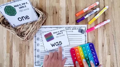 FUN Phonics LEVEL 1 Trick Word Fidget Bubble Poppers | Read it, Pop it ...