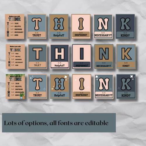 THINK before you speak - Classroom posters - Classroom decor | TPT