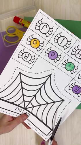 Halloween Name Craft Editable Spider Web Craft by Preschool Packets