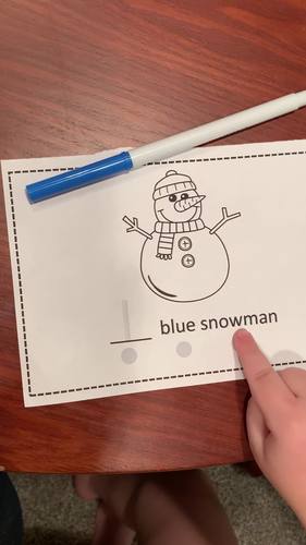 Counting & Coloring Snowmen Emergent Reader by The Purple Zebra - Liz Gron