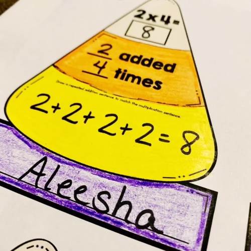 Fall Halloween Math Craft October Multiplication Facts Practice Strategies