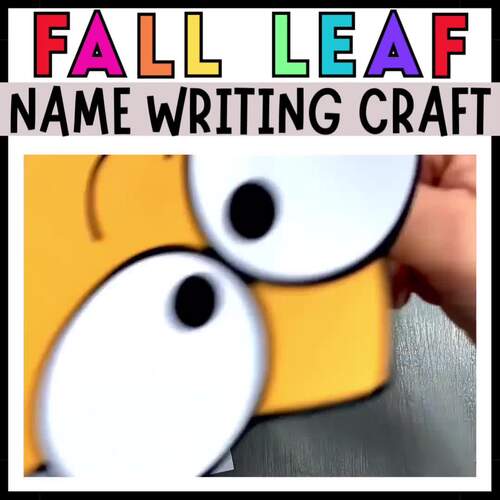 Fall Leaf Name Craft for Preschool and Kindergarten by Create 25 Printables