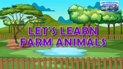 Learn Farm Animals VIDEO! by The Cool Classroom TCC21 | TPT