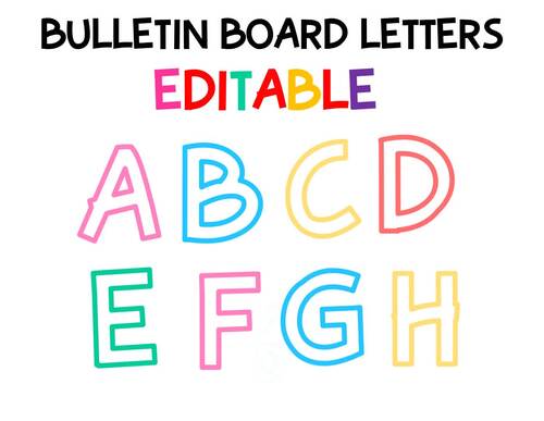 Printable Bulletin Board Large Alphabet Letters, Alphabet Letters, Wall ...