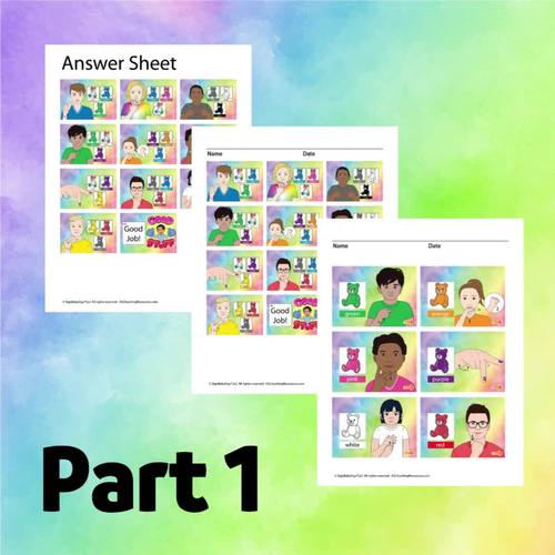 ASL Colors Sign Language Vocabulary Part 1 by ASL Teaching Resources