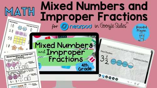 Mixed Numbers and Improper Fractions for Nearpod in Google Slides