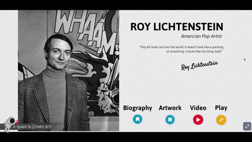 Introduction to Roy Lichtenstein Digital Interactive Game - Middle/High ...