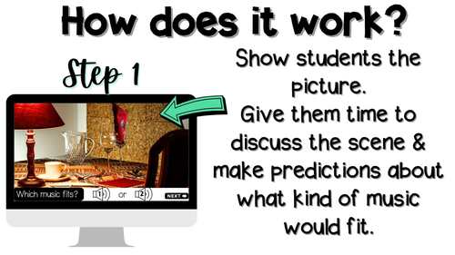 Which Music Fits? No Prep Elementary Music Listening Game: Respond and ...