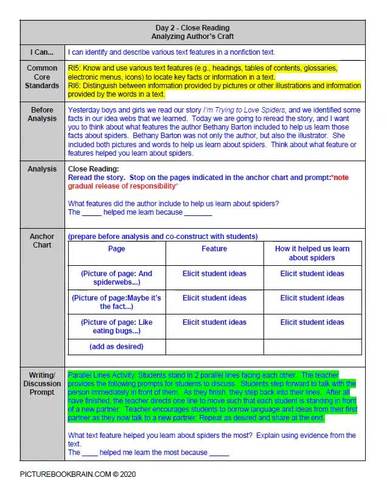 I'm Trying to Love Spiders by Bethany Barton Lesson Plan and Google ...