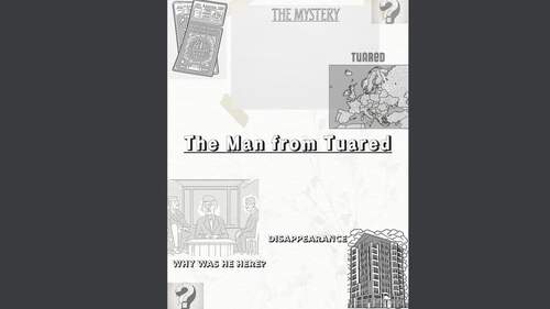 Man from Tuared Mystery Social Studies Task Cards Daily Reading Test Prep