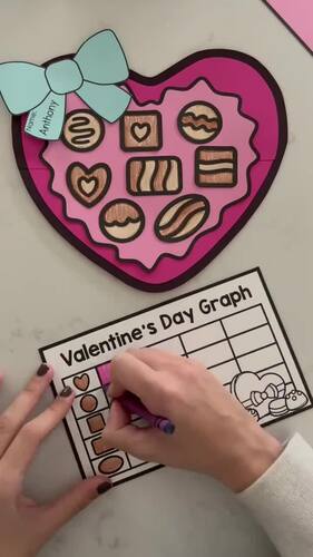 Valentine's Day Craft | Shapes | Graphing | 10 More, 10 Less | TPT