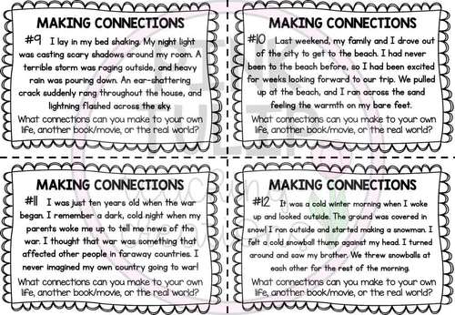 Making Connections (Connecting) - Task Cards by Pink Tulip Teaching ... Making Connections (Connecting) - Task Cards by Pink Tulip Teaching ...