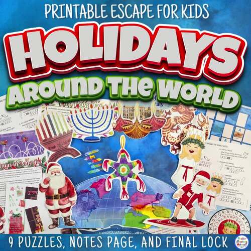 Winter Holidays Around the World PRINTABLE Escape Room-Christmas ...