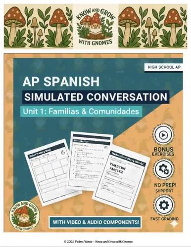 AP Spanish - Unit 1 Simulated Conversation #2 w/ AUDIO, VIDEO & Bonus ...