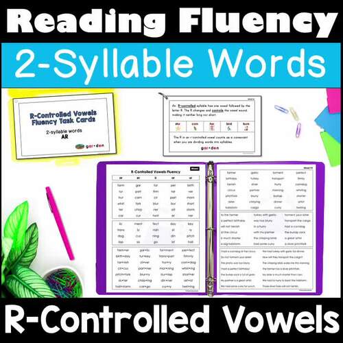 R Controlled Vowels Fluency Grids Tracker 2 syllable words | Orton ...