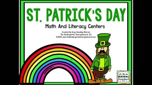 St. Patrick's Day Math and Literacy Centers by Kindergarten Smorgasboard