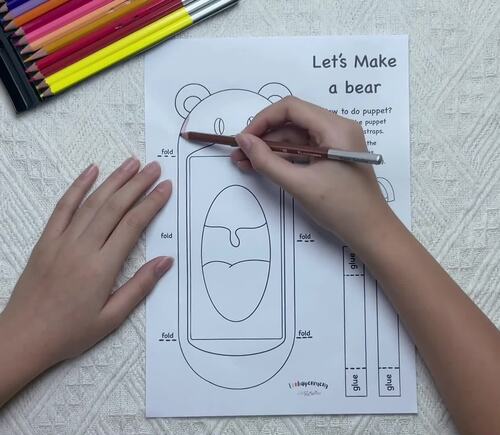 Bird Finger Puppet Crafts, Printable Craft & Coloring Page Puppet