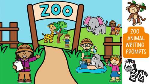 Writing About Zoo Animals Tracing for TK, PreK, Kindergarten, First ...