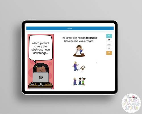 Digital Identifying Abstract Nouns Boom Cards™ Activity by The Primary ...