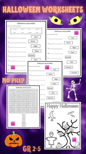 Halloween Worksheets by Innovative Teacher | TPT