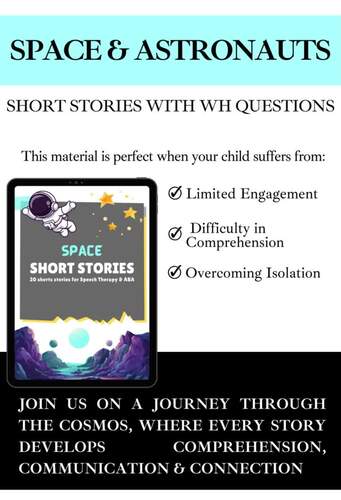 Astronaut Space 20 Short Stories WH Questions Speech Therapy Reading ...