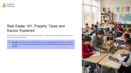 Real Estate 101 Property Taxes And Escrow Explained Lesson Grades 4 12 ...