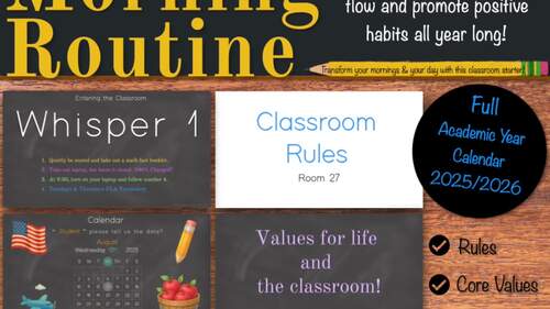 Morning Meeting & Routine Interactive Classroom Values Activities (In ...