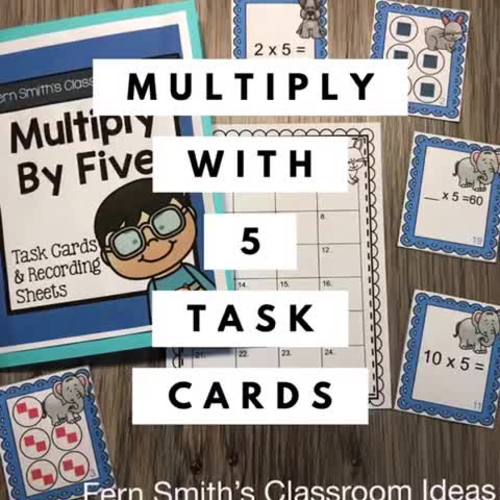 Multiply With 5 Task Cards by Fern Smith's Classroom Ideas | TPT