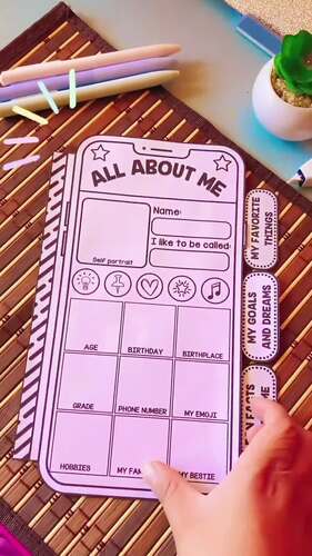 All About Me Flipbook, Fun Back-to-School Printable Activity for ...