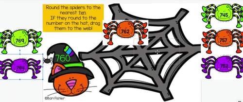 Halloween Fact Families & Rounding [for Google Slides™] by Miss Fish
