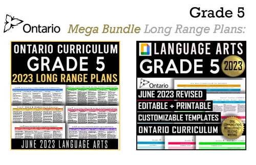 Grade 5 Ontario 2023 Long Range Plans BUNDLE | Editable & Printable ...
