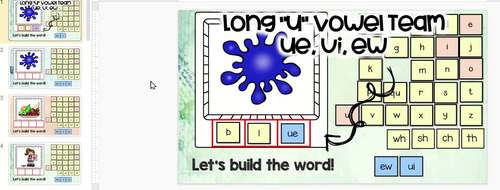 Long Vowel ui, ue, ew TEAMS - Google Classroom-Digital ONLINE Distance ...