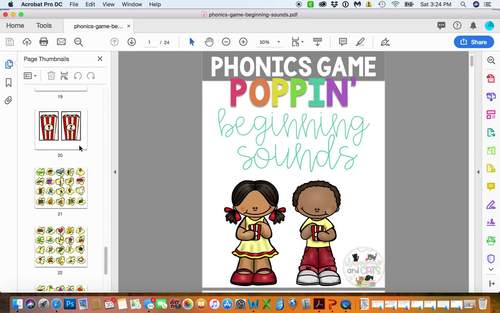 Kindergarten Phonics Beginning Sounds Game and Activity | TPT