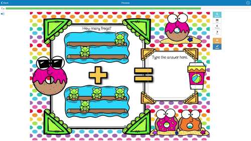 Summer Fun Counting Frogs Addition Within 20 Math Boom Cards | TPT