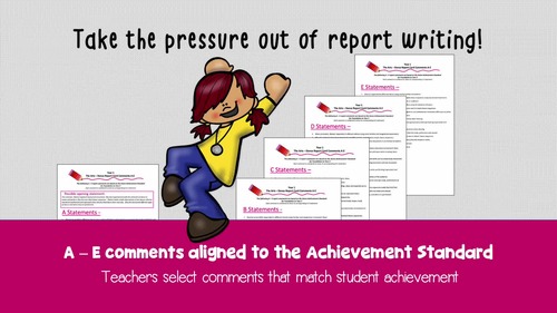 Australian Curriculum Year 1 Dance Report Card Comments by Ideacations