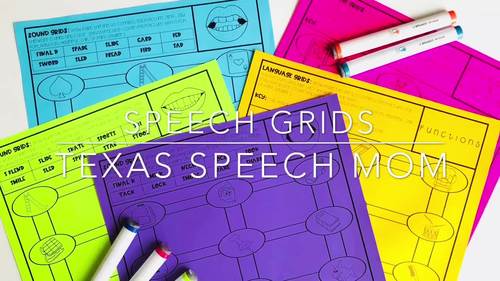 Speech Therapy Grids: No Prep Articulation and Language Drills Fine Motor