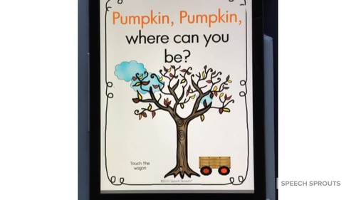 Pumpkin Book Activities Speech Therapy Halloween or Fall WH Questions