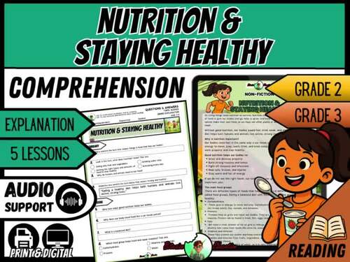 Nutrition & Staying Healthy | Reading Comprehension | Grade 2/3 | TPT